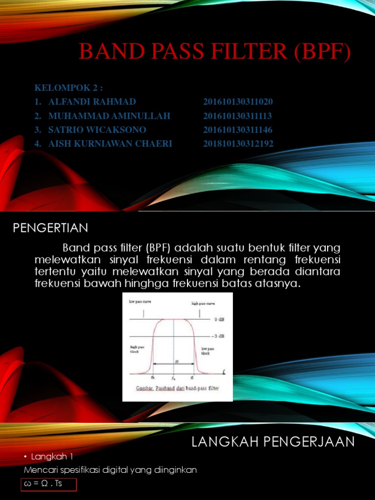 Band Pass Filter Design | PDF