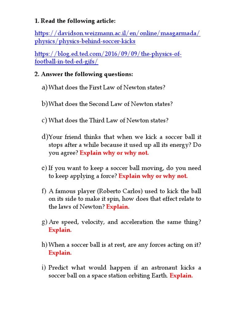 A) B) C) D) : Physics/physics-Behind-Soccer-Kicks Football-In-Ted-Ed ...