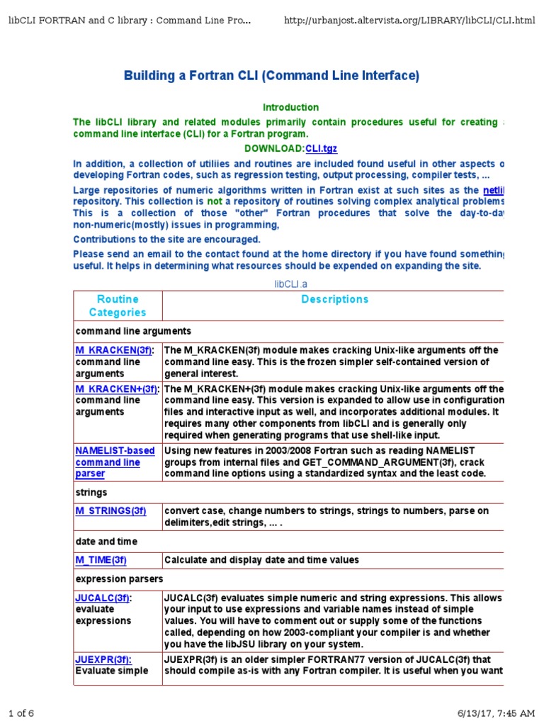 Building A Fortran CLI | Download Free PDF | Command Line Interface | C ...