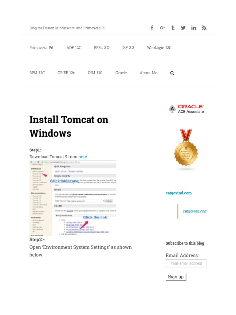 Step-by-step guide to install Tomcat on Windows and configure it as a ...