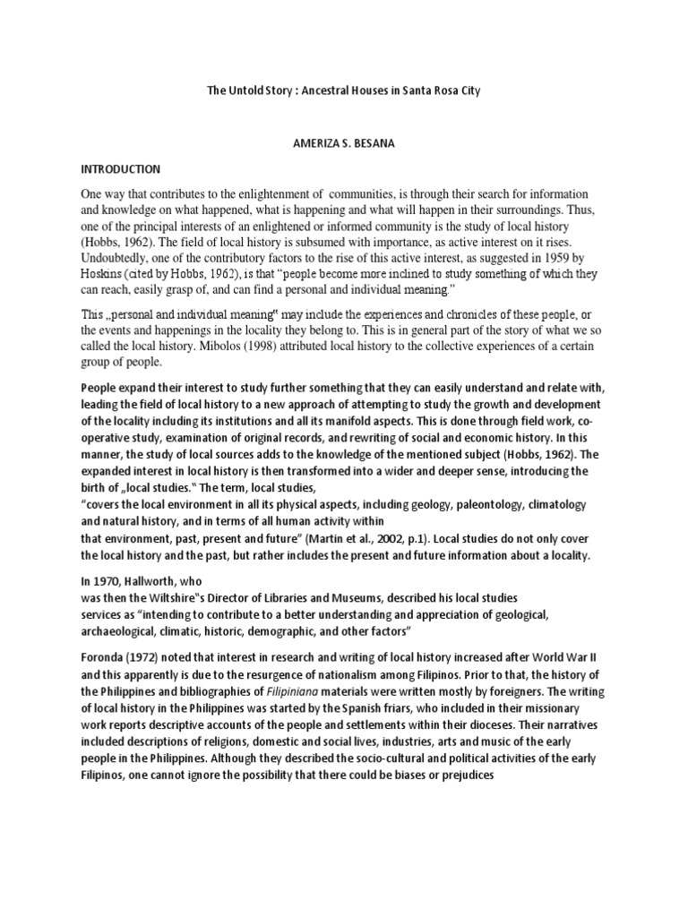 Research Proposal Ancestral House | PDF | Cultural Heritage | Traditions