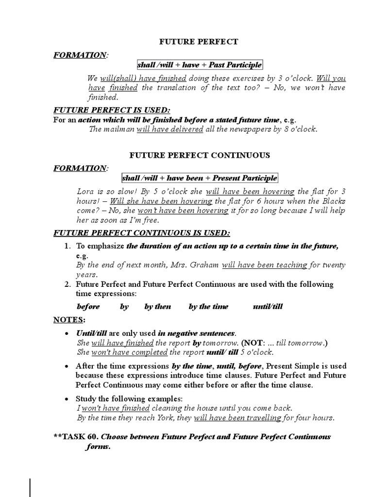 Formation: Shall /will + Have + Past Participle: Future Perfect | PDF | Perfect (Grammar ...