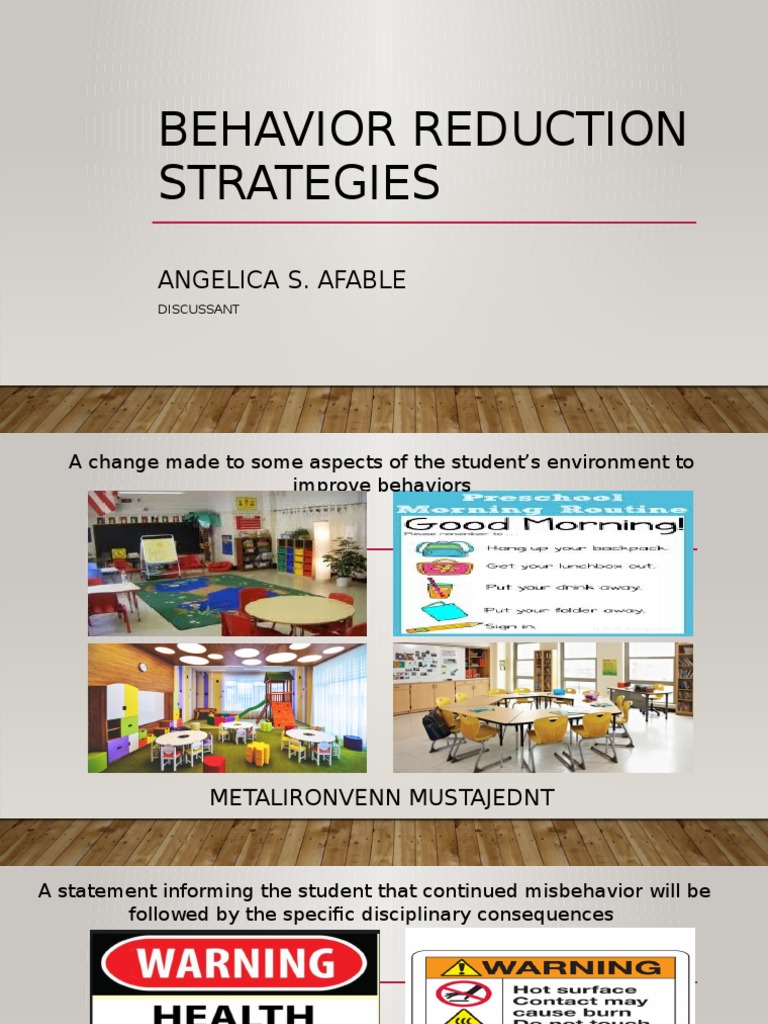 Behavior Reduction Strategies | PDF | School Psychology | Action ...