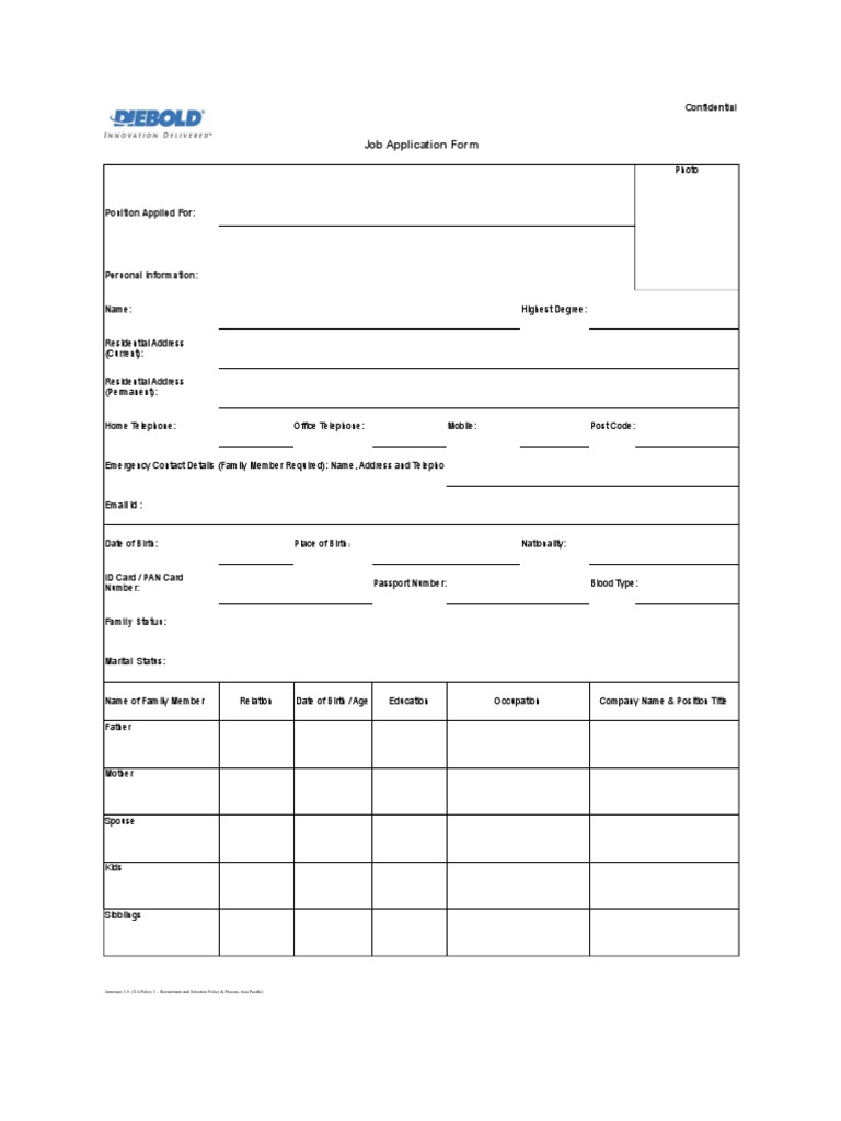 A Comprehensive Job Application: Insights into a Candidate's ...