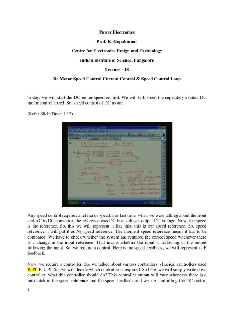 Lec 18 | PDF | Control Theory | Direct Current
