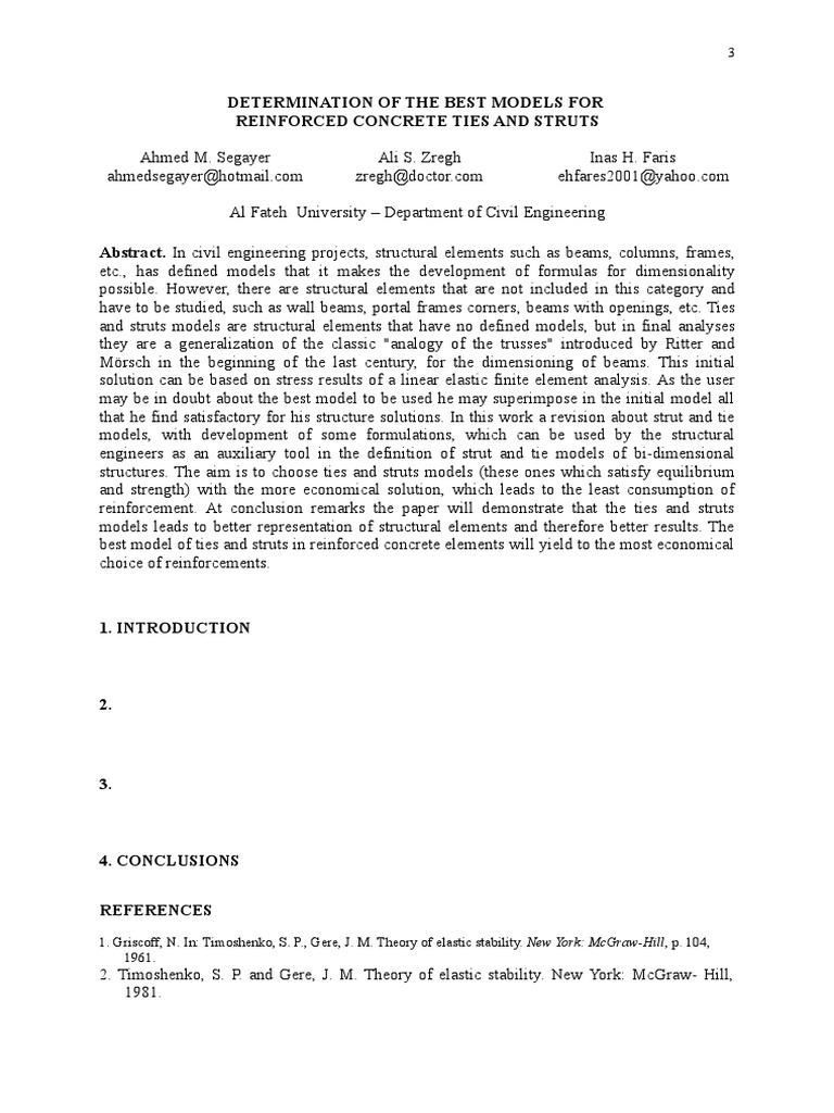 Determination of The Best Models For Reinforced Concrete Ties and ...