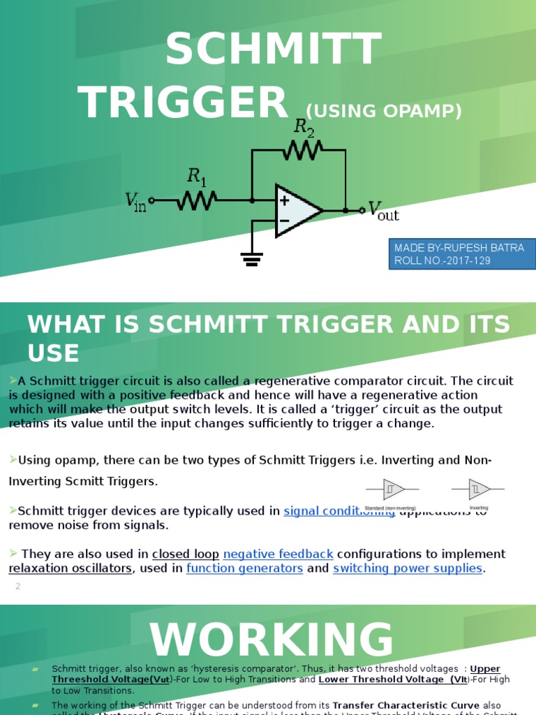 Schmitt Trigger | PDF | Digital Electronics | Electronic Design
