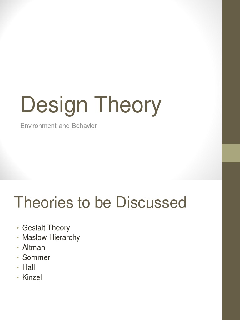 Understanding Key Theories of Environmental Design Through Gestalt ...
