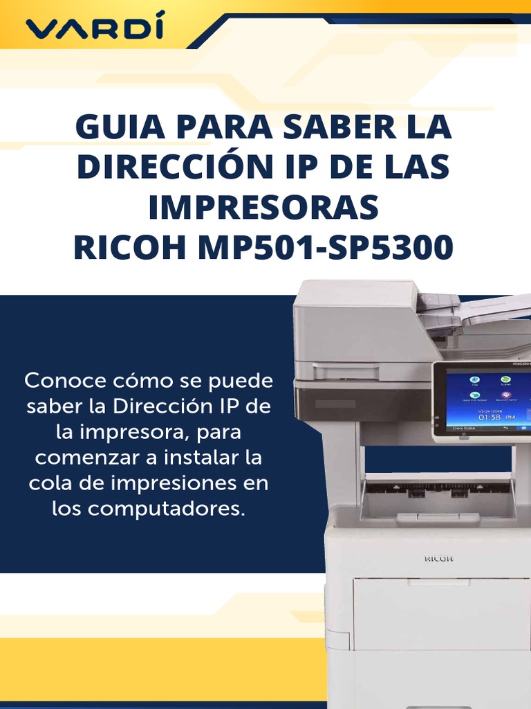 Guía para Impresoras RICOH | PDF | Dirección IP | Impresora (Computación)
