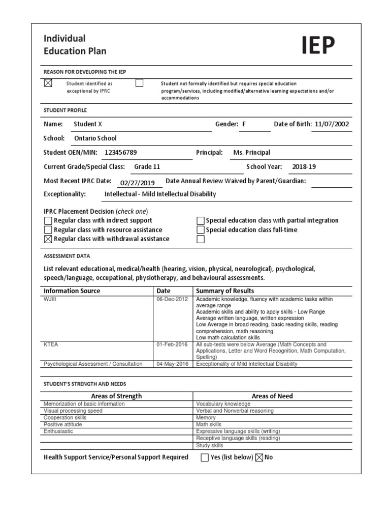 Case Study Iep | PDF | Individualized Education Program | Special Education