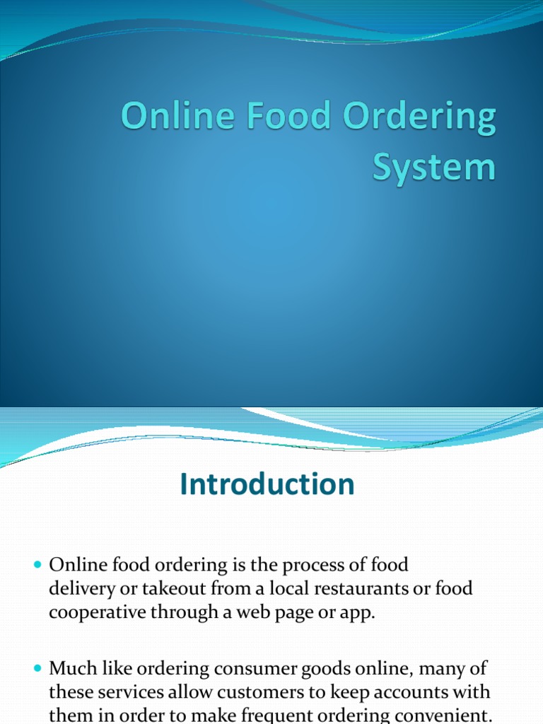 Online Food Ordering System | PDF | Menu | Restaurants