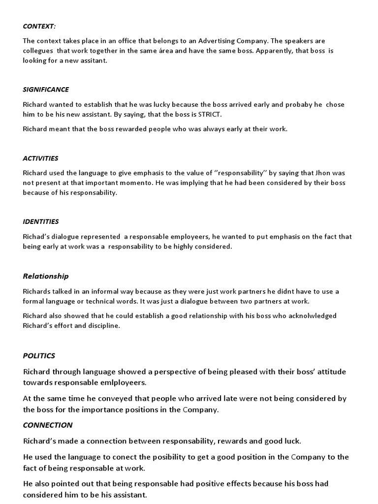 5 Discourse Tasks | PDF | Linguistics | Psychological Concepts