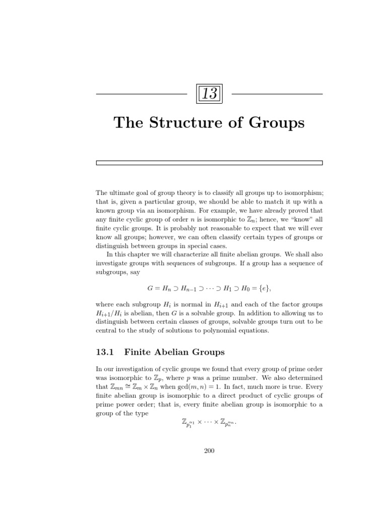 AA - The Structure of Groups PDF | PDF | Group (Mathematics) | Group Theory
