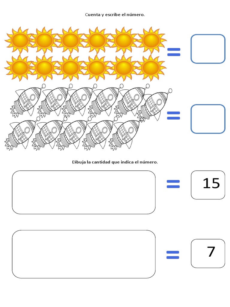 Cuenta y Escribe El Número | PDF