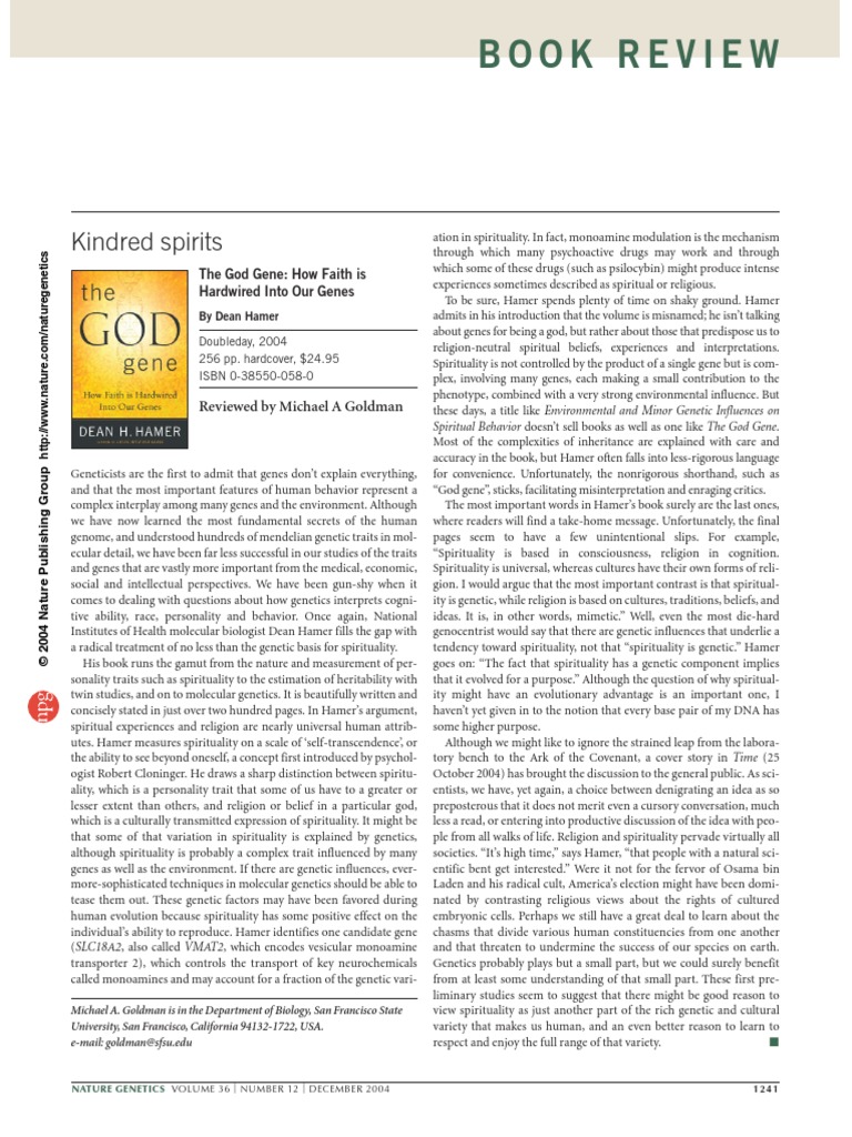 The God Gene | PDF | Genetics | Organisms