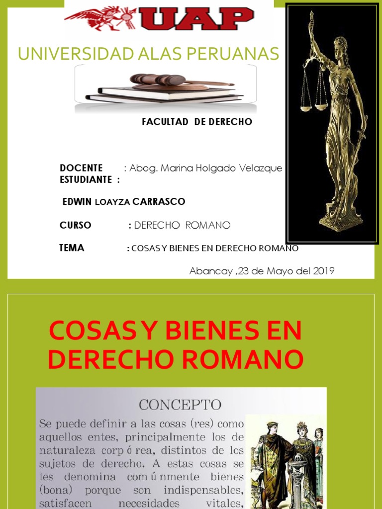 Bienes y Cosas Derecho Romano | Descargar gratis PDF | Propiedad ...