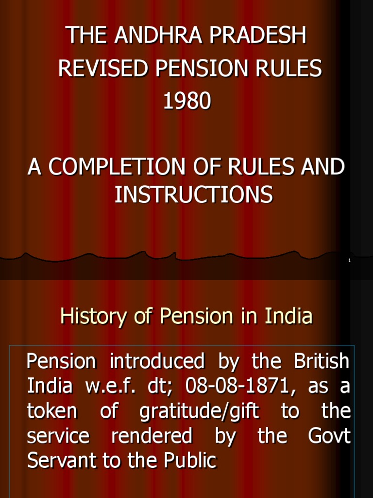 AP Revised Pension Rules-1980 | PDF | Pension | Retirement
