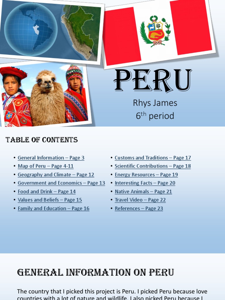 Peru Power Point Presentation 3 | PDF | Machu Picchu | Peru