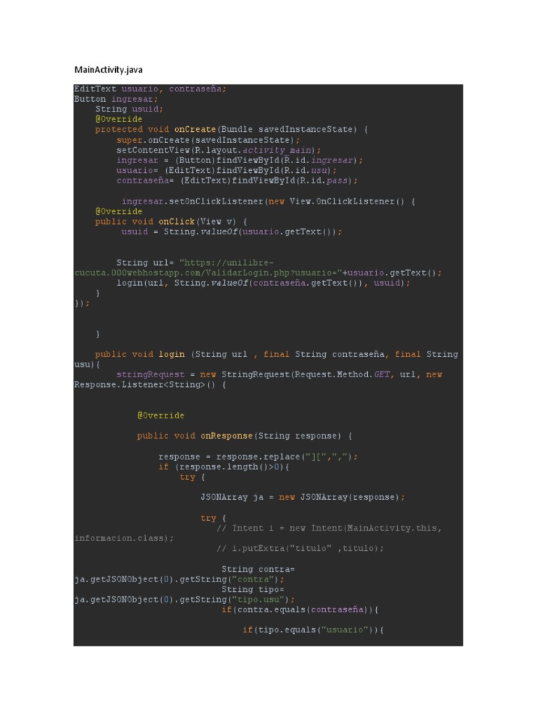 Mainactivity - Java: @override | PDF | Hypertext | Computer Related Introductions