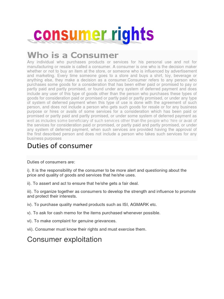Consumer Rights Project (1) | Consumer Protection | Retail