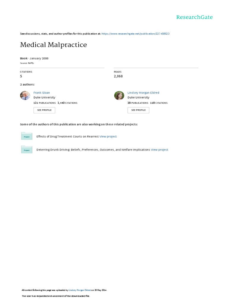 Medical Malpractice | PDF | Medical Malpractice In The United States ...