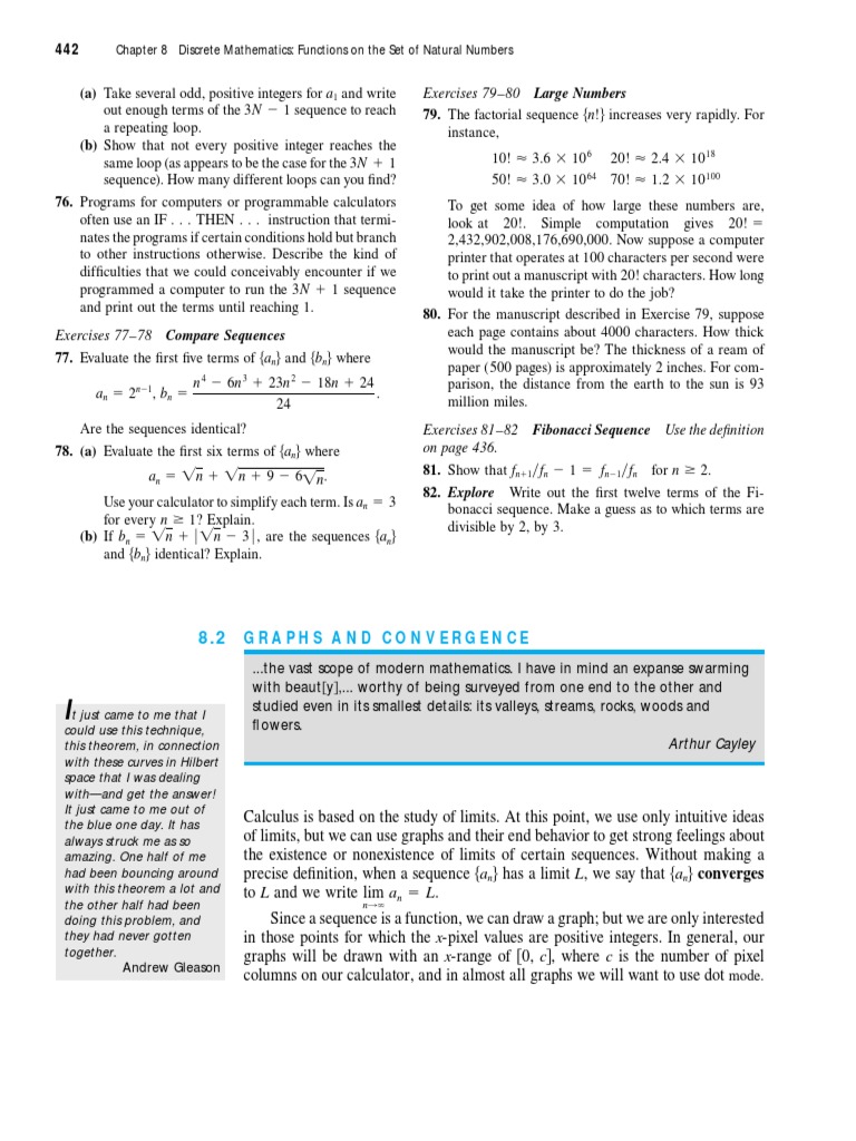 8.2 Graphsandconvergence: Discrete Mathematics: Functions On The Set of Natural Numbers | PDF ...
