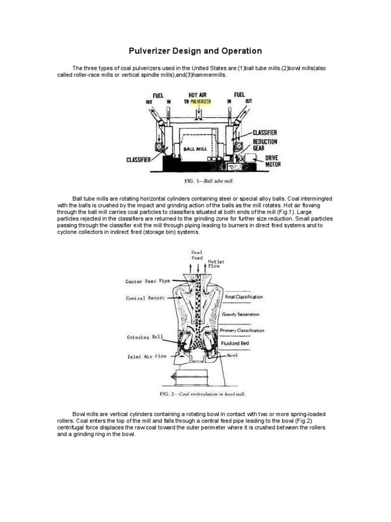 Pulverizer Design and Operation | PDF | Energy Technology | Equipment