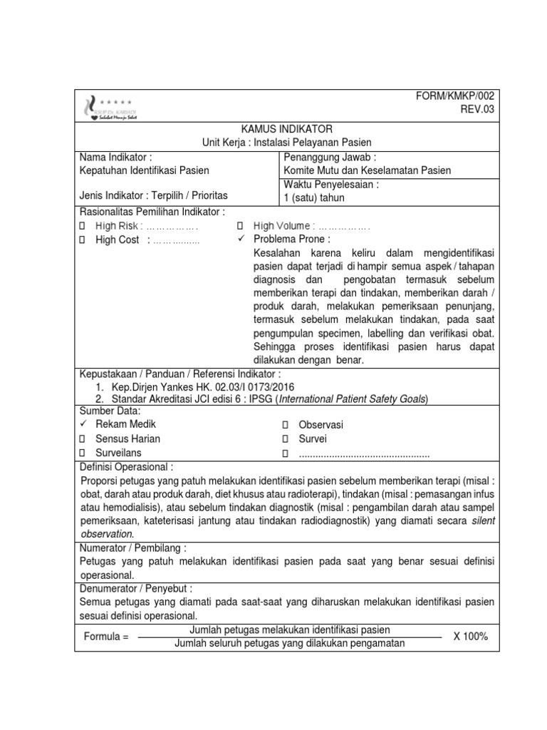 Kepatuhan Identifikasi Pasien di RS | PDF | Sains & Matematika