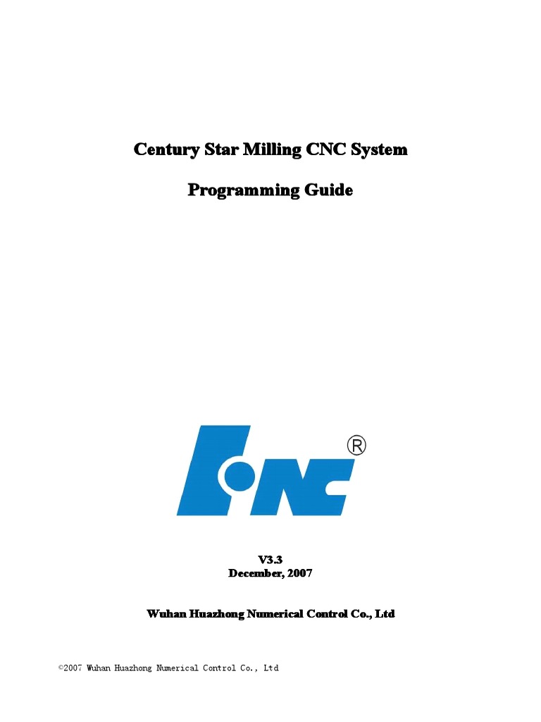 Century Star CNC System Programming Guide For Milling Machines | PDF ...