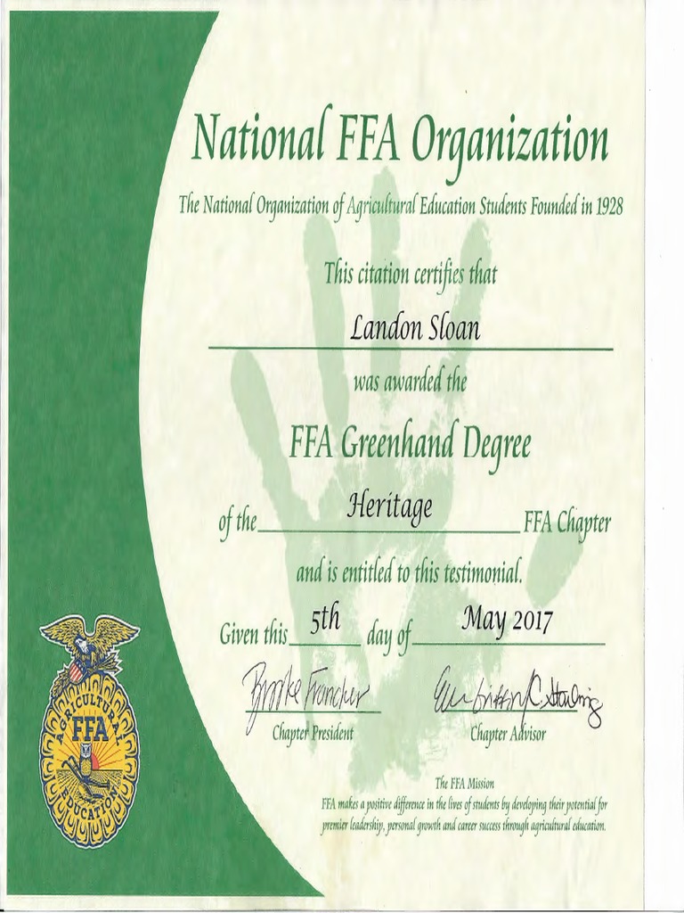 Ffa Greenhand | PDF