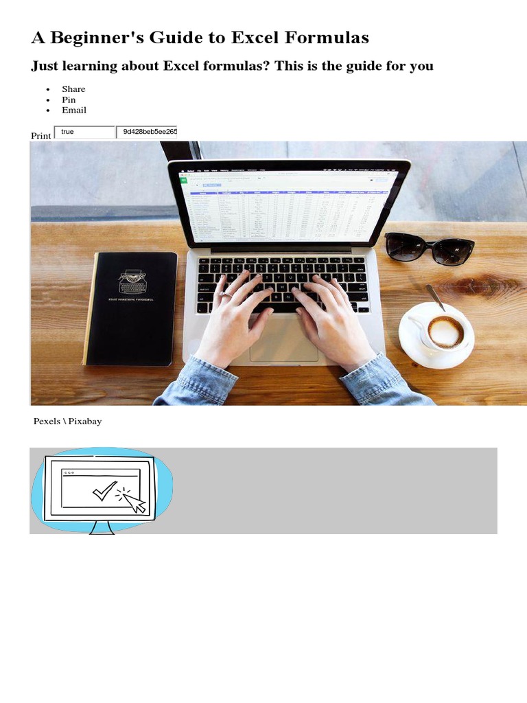 Beginner's Guide to Excel Formulas | PDF | Microsoft Excel | Spreadsheet