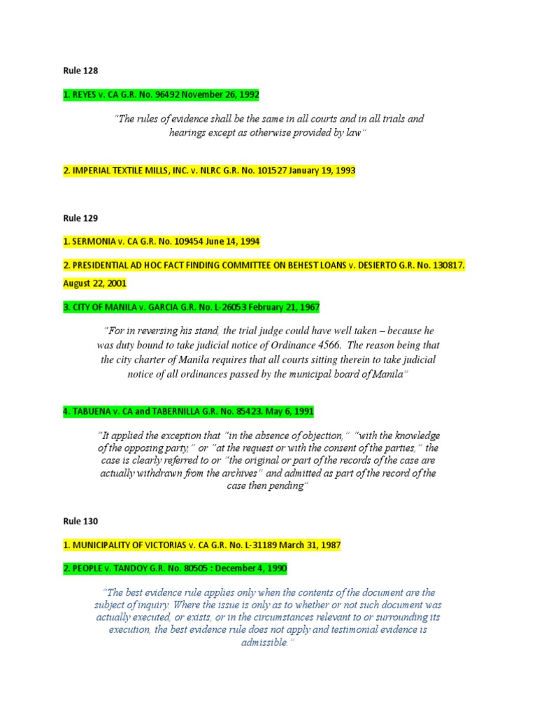 Evidence Notes | PDF | Parol Evidence Rule | Testimony