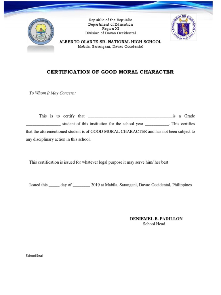 Certificate Of Justification PDF Philippines Government