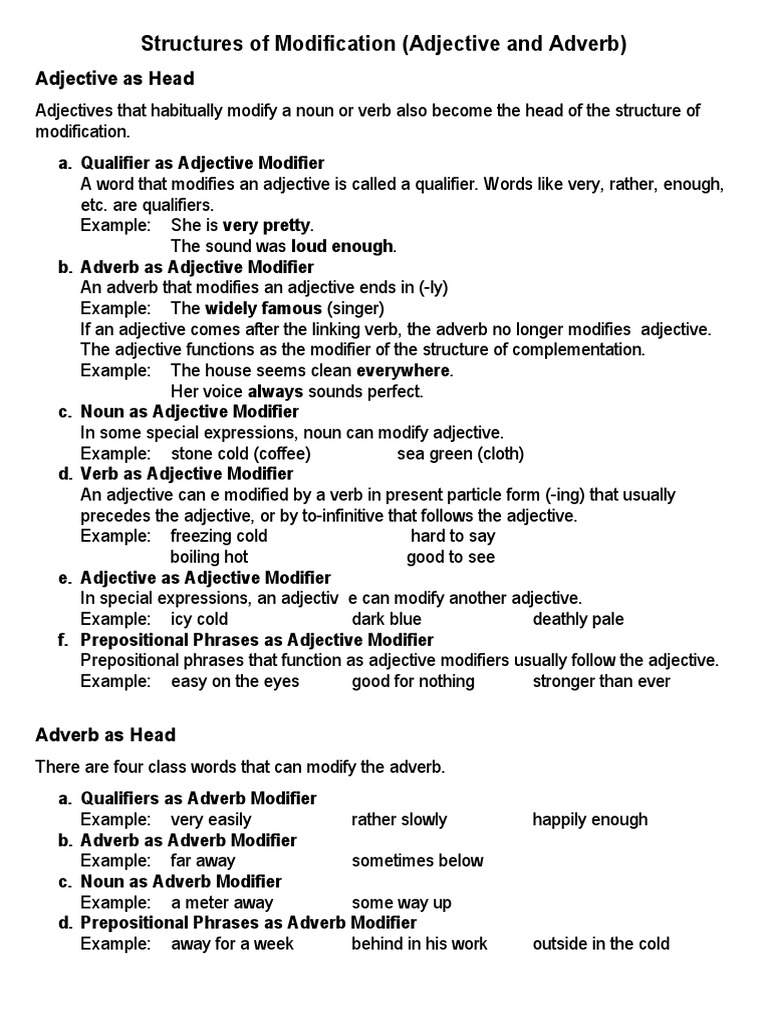 Structures of Modification | PDF