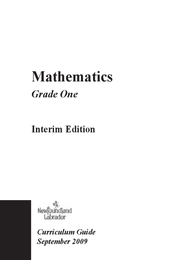 Mathematics: Grade One | PDF | Curriculum | Reason