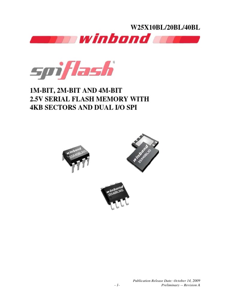 Datasheet - HK w25x10bl 3140476 PDF | PDF | Flash Memory | Random ...
