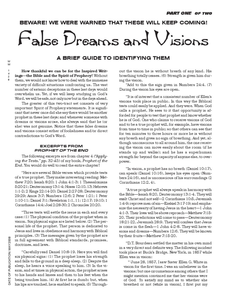 False Dreams and Visions | PDF | Prophet | Miracle