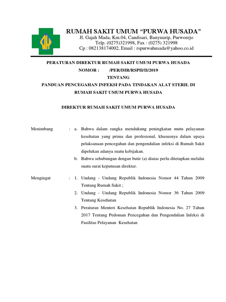 SK Panduan Pencegahan Infeksi Pada Tindakan Invasif | PDF