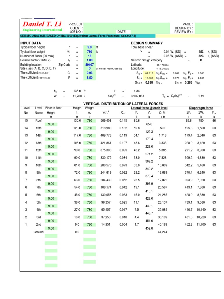 Daniel T. Li: Input Data Design Summary | PDF | Civil Engineering ...