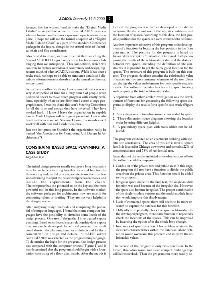 Constraint Based Space Planning: A Case Study | PDF | Software | Computing