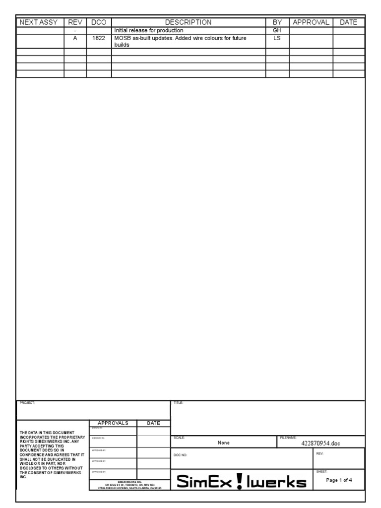 Next Assy REV DCO Description BY Approval Date | PDF | Electrical ...