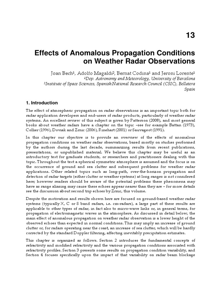 Anomalous Propagation | PDF | Radar | Radio Propagation