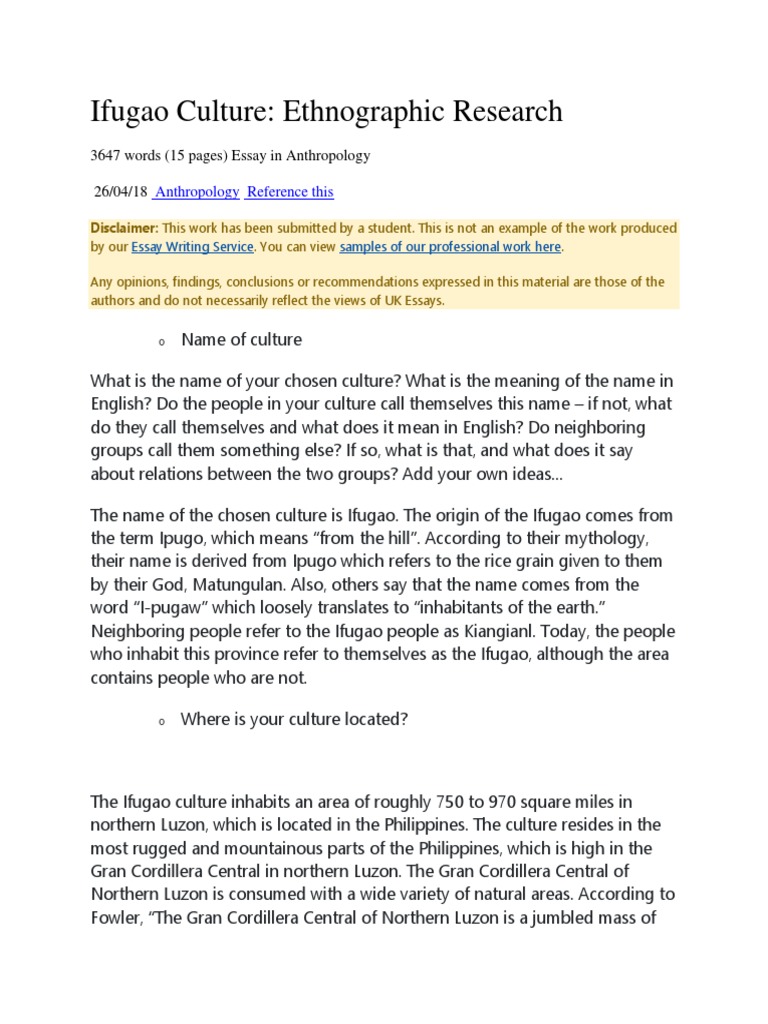 Ifugao Culture | PDF | Kinship | Marriage