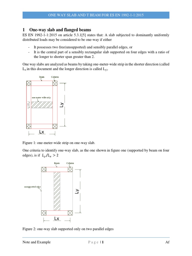 One Way Slab and T Beam PDF | PDF | Beam (Structure) | Bending