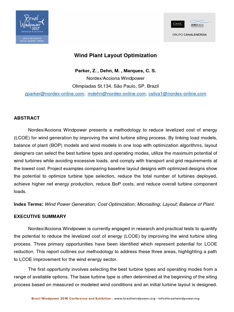 Wind Plant Layout Optimization | PDF | Wind Power | Program Optimization