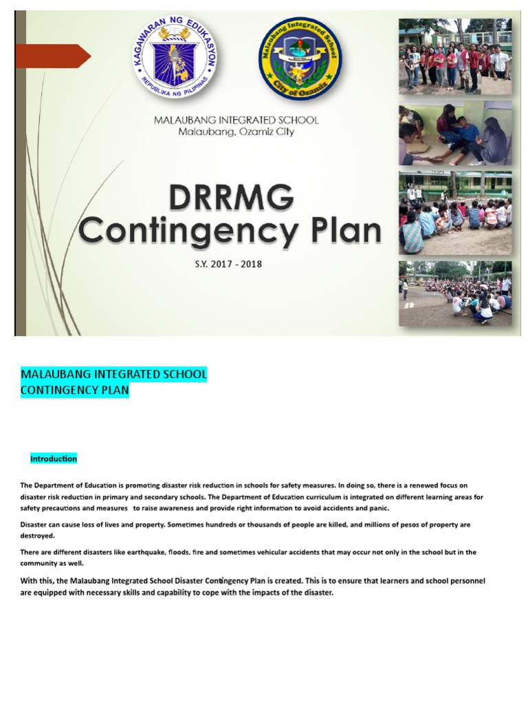 Contingency Plan | PDF | Emergency Management | Earthquakes