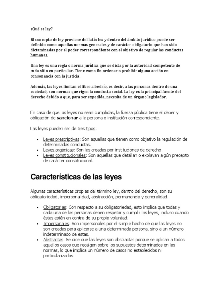 ¿Qué Es Ley | PDF | Caso de ley | Legislación