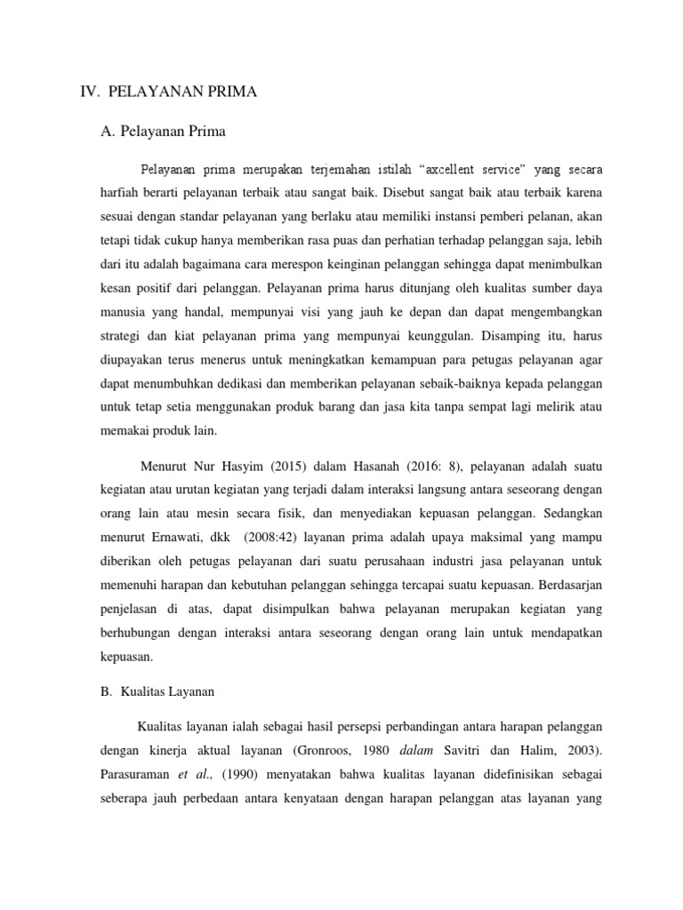 Definisi dan Dimensi Pelayanan Prima | PDF