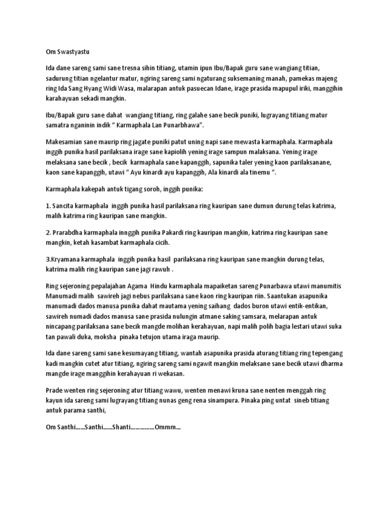 Karma Phala | PDF | Agama & Spiritualitas