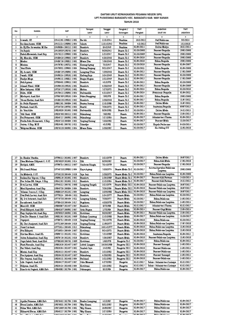 Duk 2018 Upt Puskesmas Baradatu | PDF